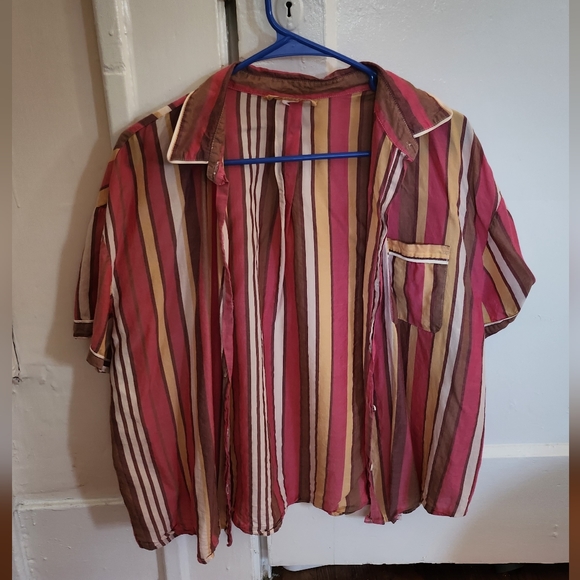Tops | Multi Colored Button Up Blouse | Poshmark